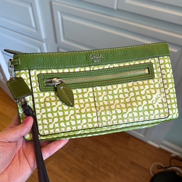 Coach | Bags | Coach Penelope Green Rare Op Art Clutch | Poshmark